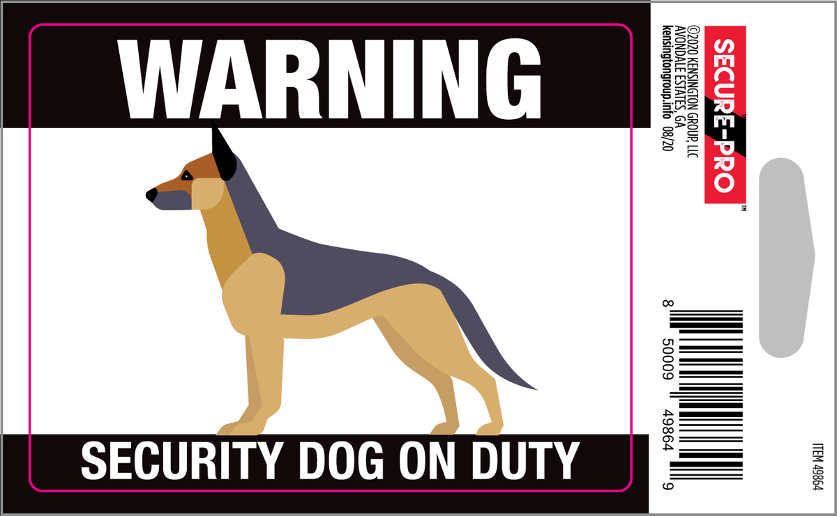 WARNING SECURITY DOG - SHEPHERD – SecureProHome